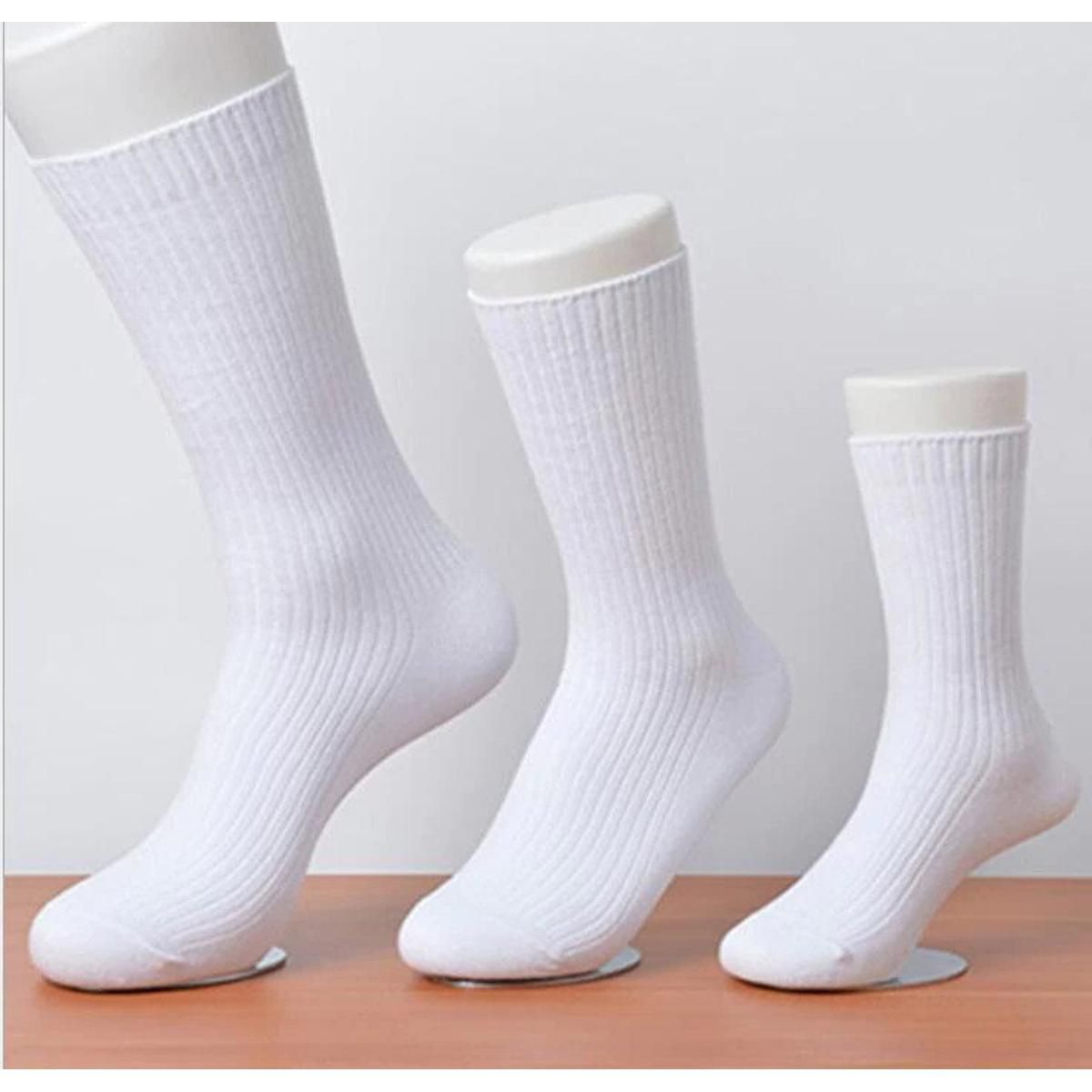Pack of 3 pair school uniform cotton socks for boys girl kids white ...
