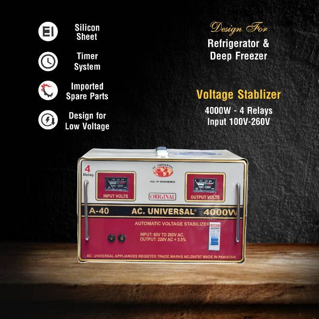 Ac Universal Stabilizer For Fridge 4000 Watt | Daraz.pk
