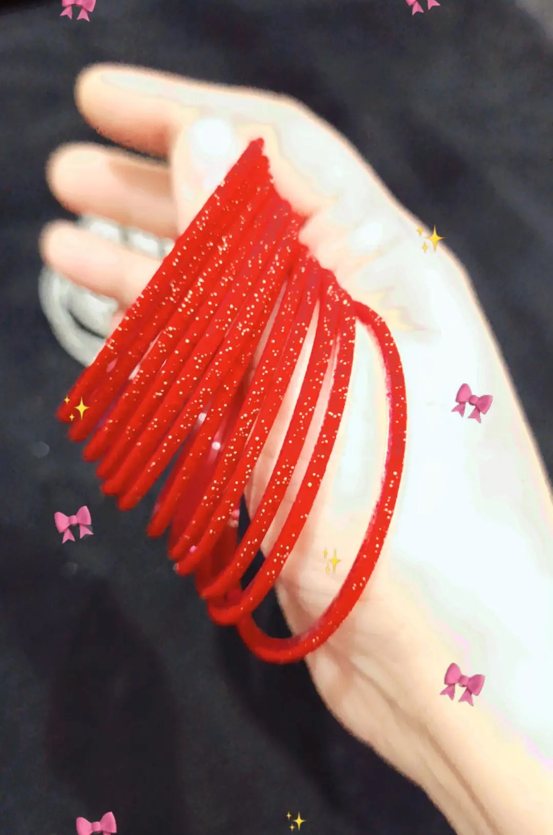 48 pieces/4 dozen velvet glass bangles ,4 beautiful small hair catcher ...