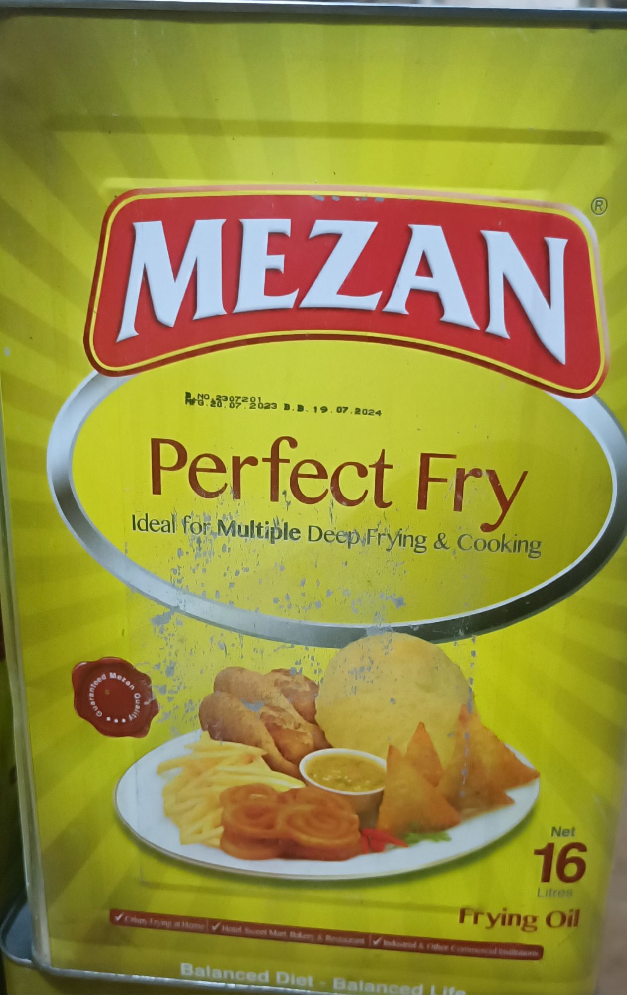 Meezan Cooking Oil (Perfect Fry) 16 KG tin Packing | Daraz.pk