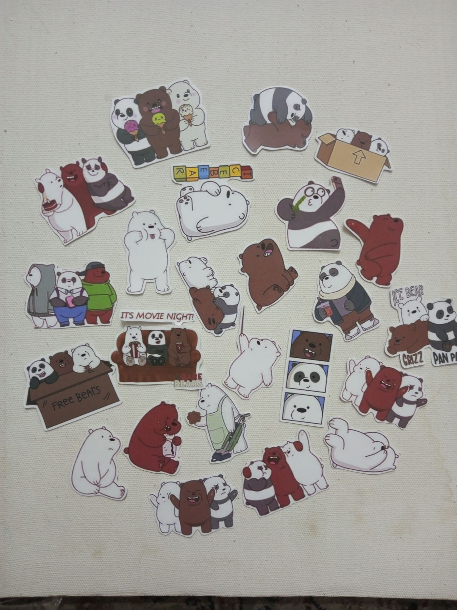 we bare bears stickers pack of 25 | Daraz.pk