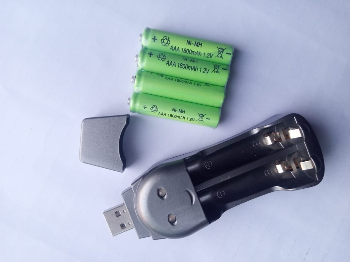 AA AAA Rechargeable cell with charger,Cell Charging Machine,USB port ...