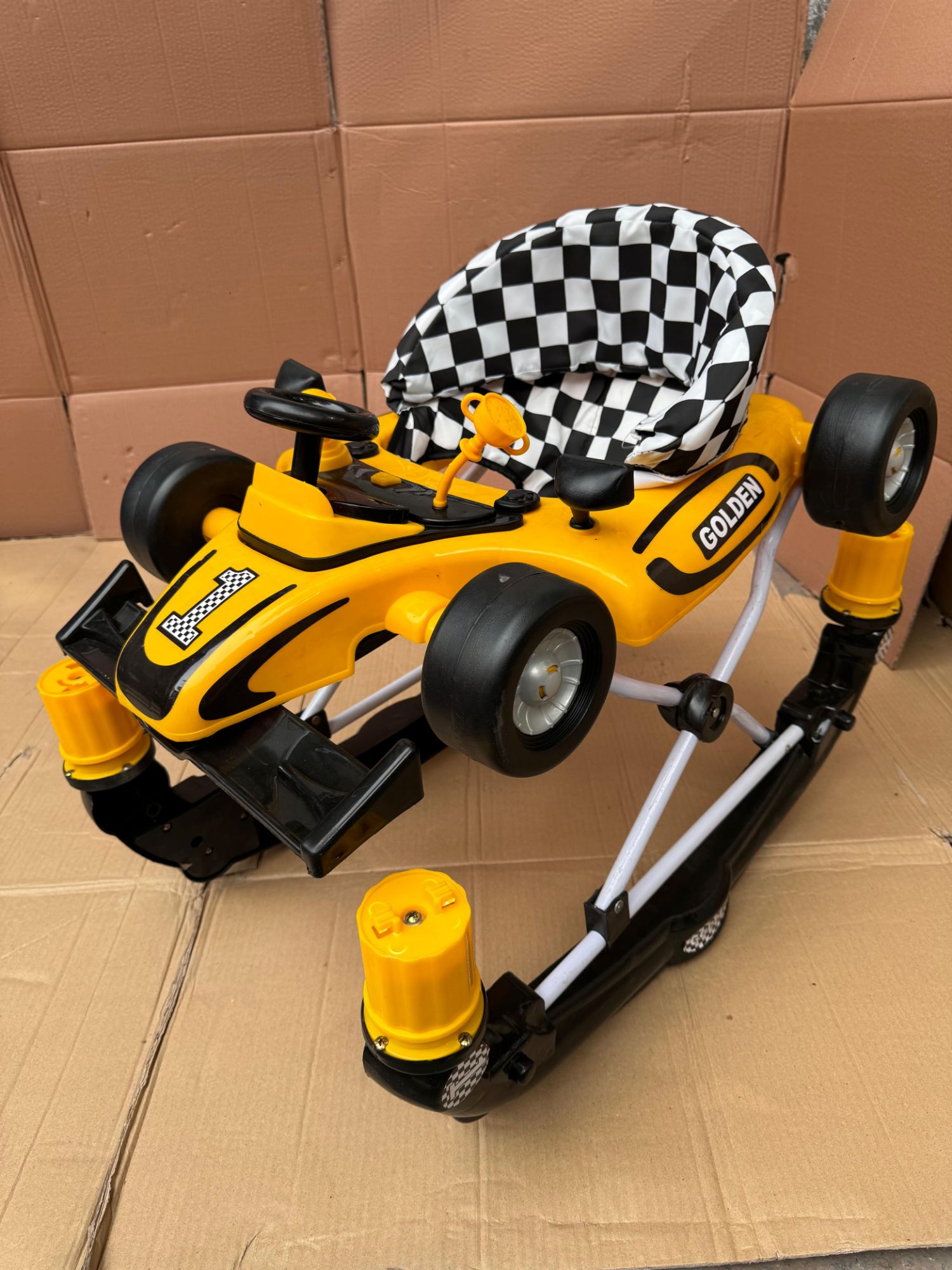 2 in 1 formula 1 car rocker + baby wolker with lights in music in ...