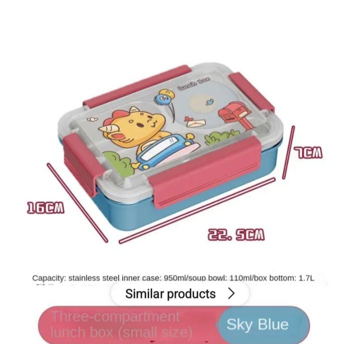 steel lunch box grade compartment lunch container stainless steel insulated food box | Daraz.pk