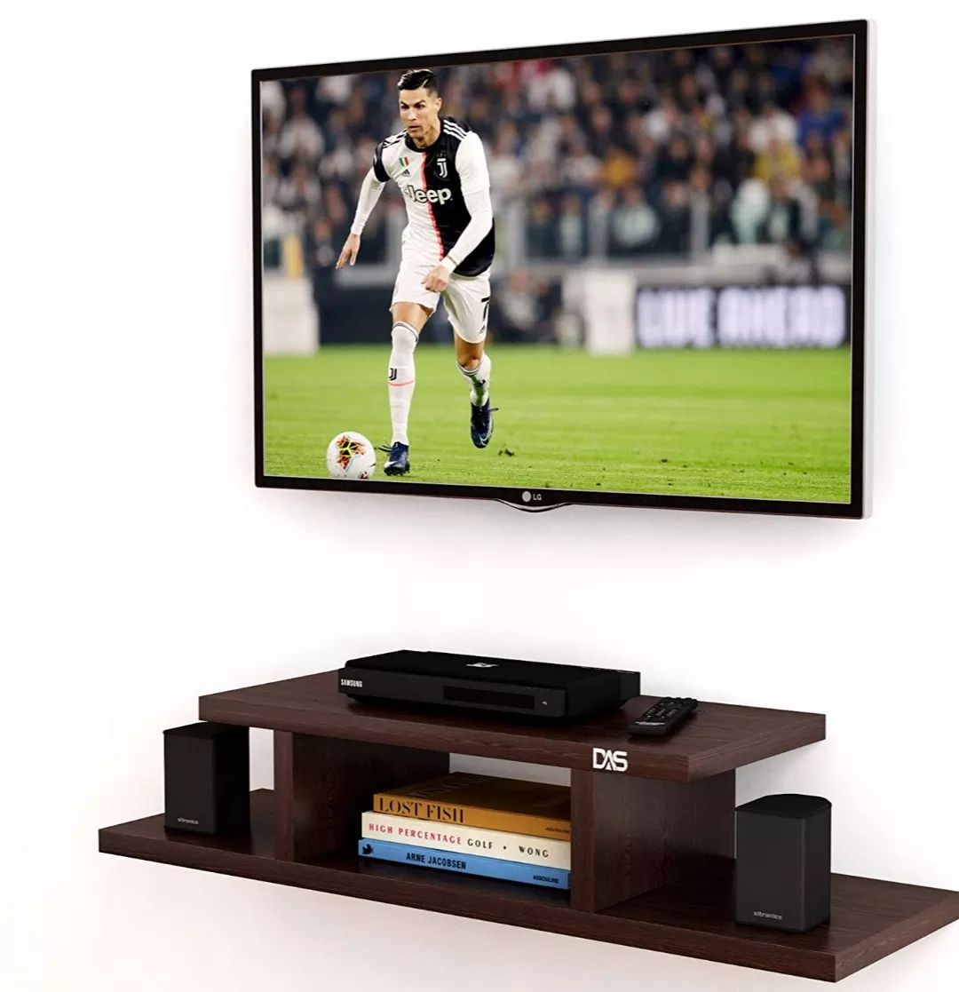 2 Tier Modern Wall Mounted Media Console Floating TV Shelf for Xbox One ...
