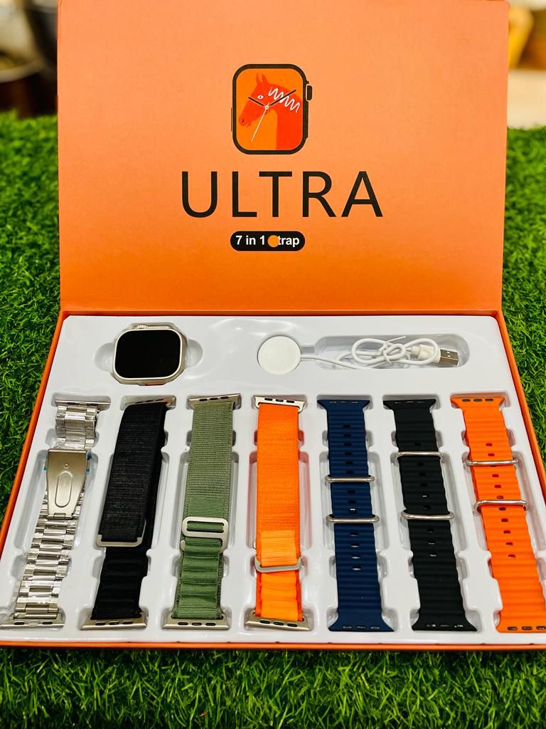 7 in 1 Smart Watch - 7 Straps Smart watch Ultra watch 8 for Gift - 7in1 ...