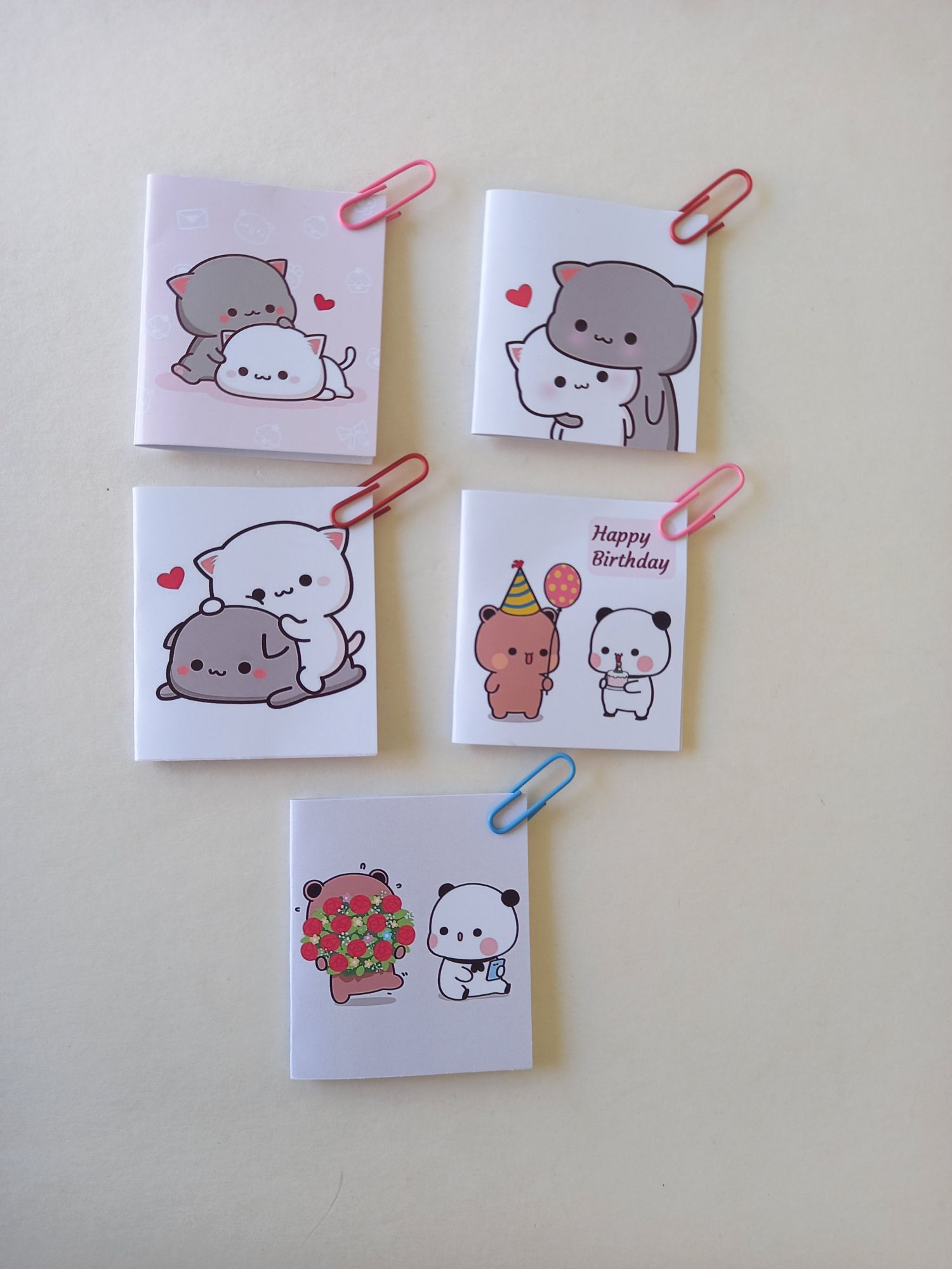 Bubu and dudu mini card - Pack of 5 - Size: (5 x 5) cm | Daraz.pk