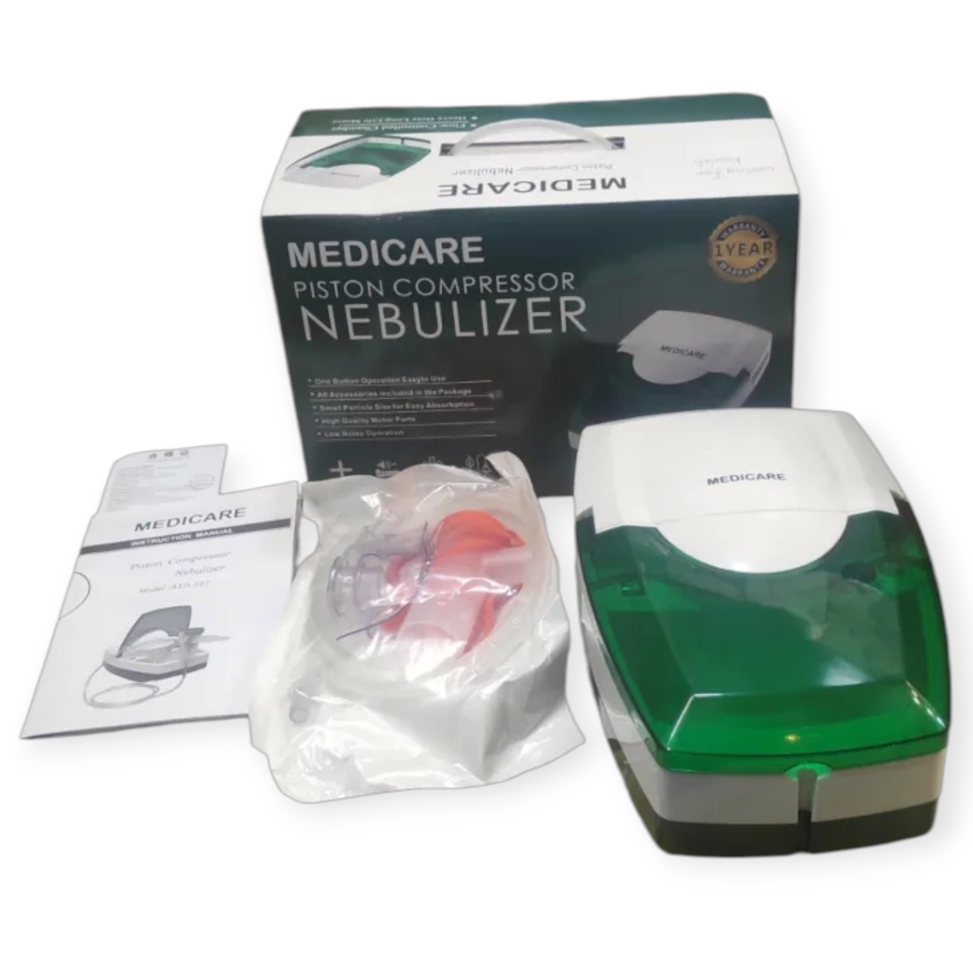 Medicare Green Box Compressor Nebulizer | Compact & Portable Nebulizer ...