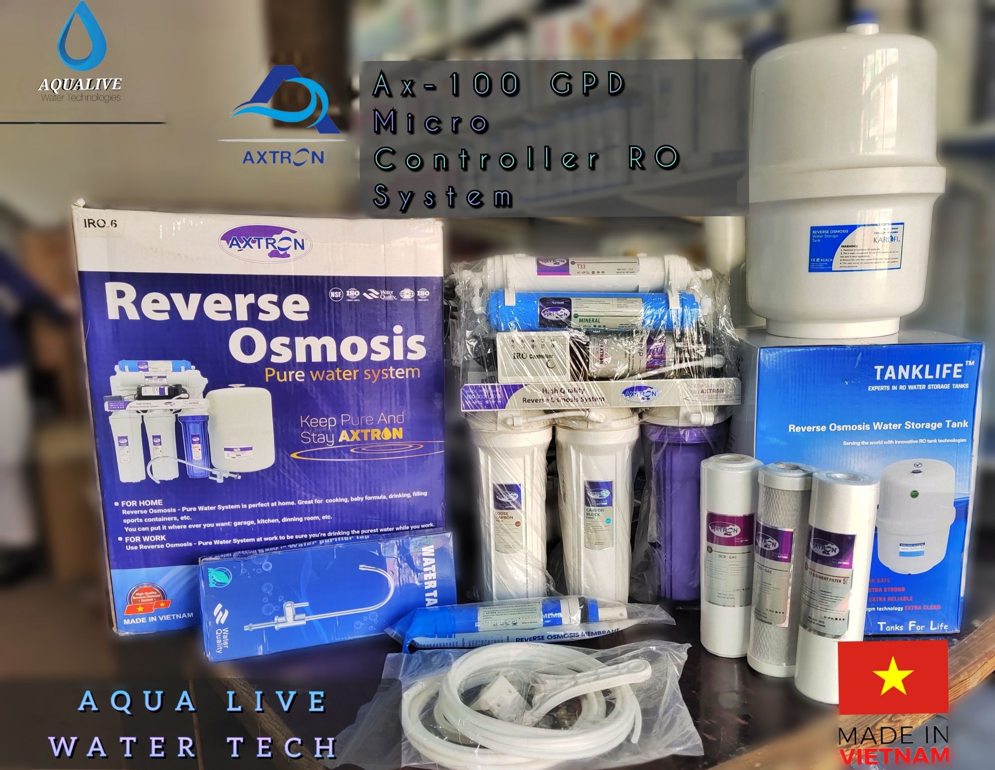 Axtron IRO Controller Intelligent 100 GPD Ro System Imported Water ...