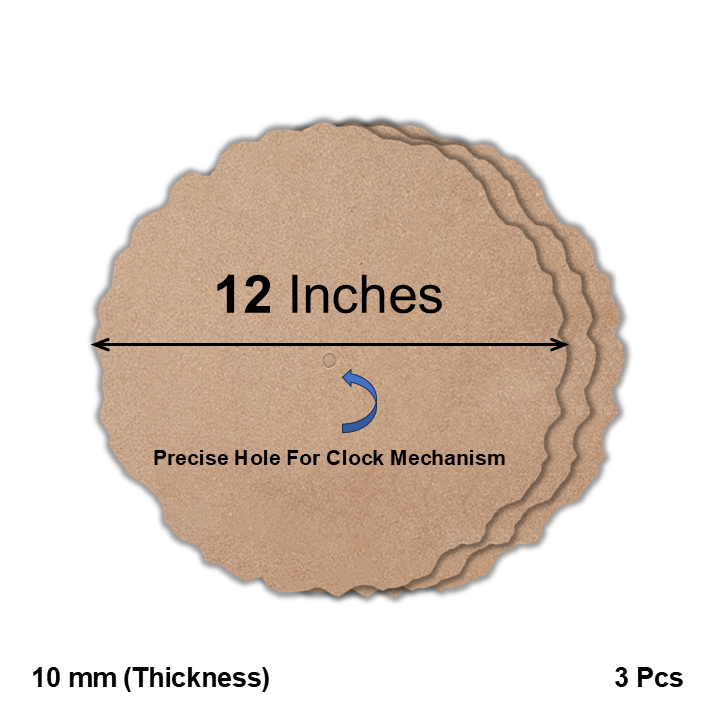 MDF Clock Base | 12 Inch Diameter | 10mm Thick MDF Clock Base for Resin ...