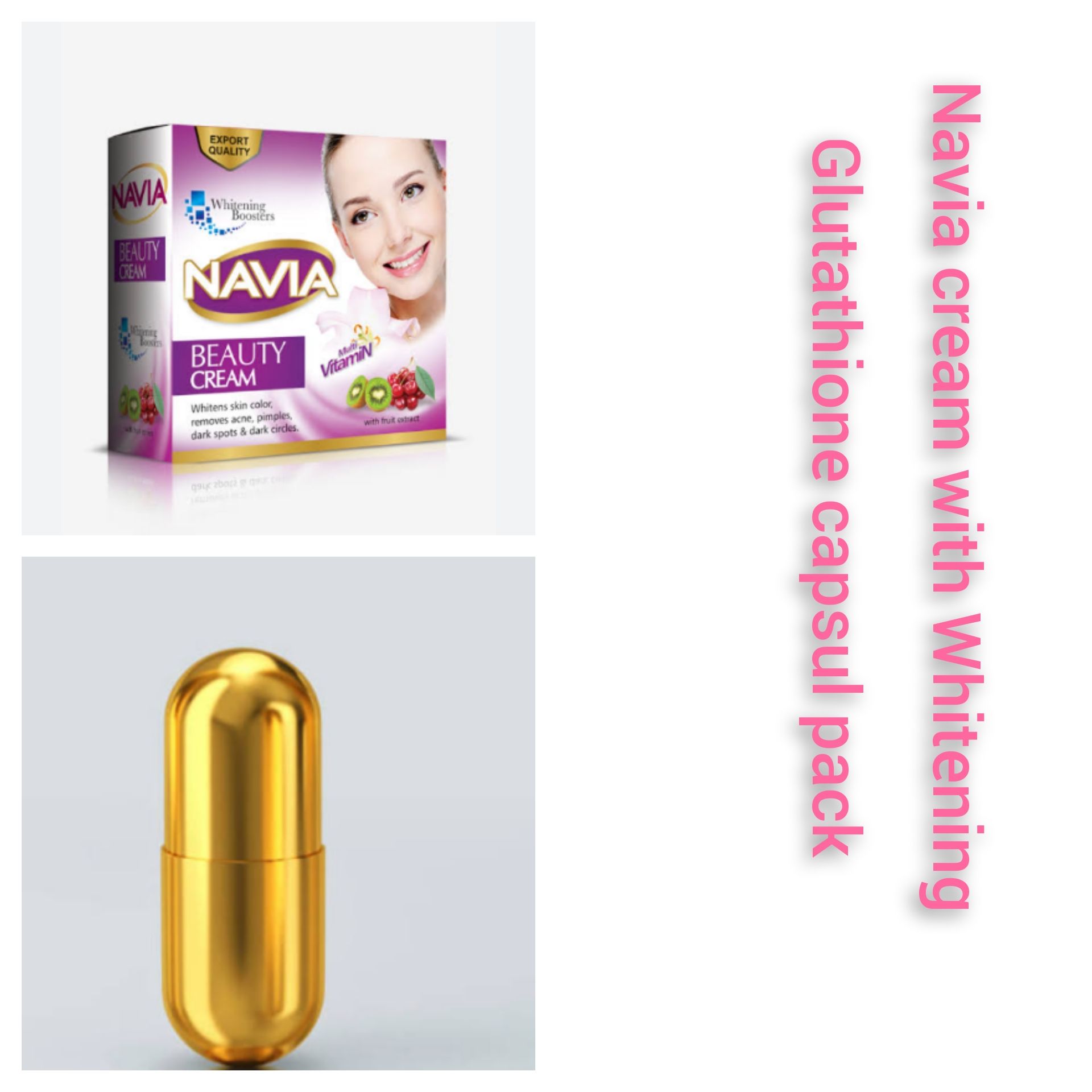 Navia beauty cream whitening booster with multivitamin with fruit ...