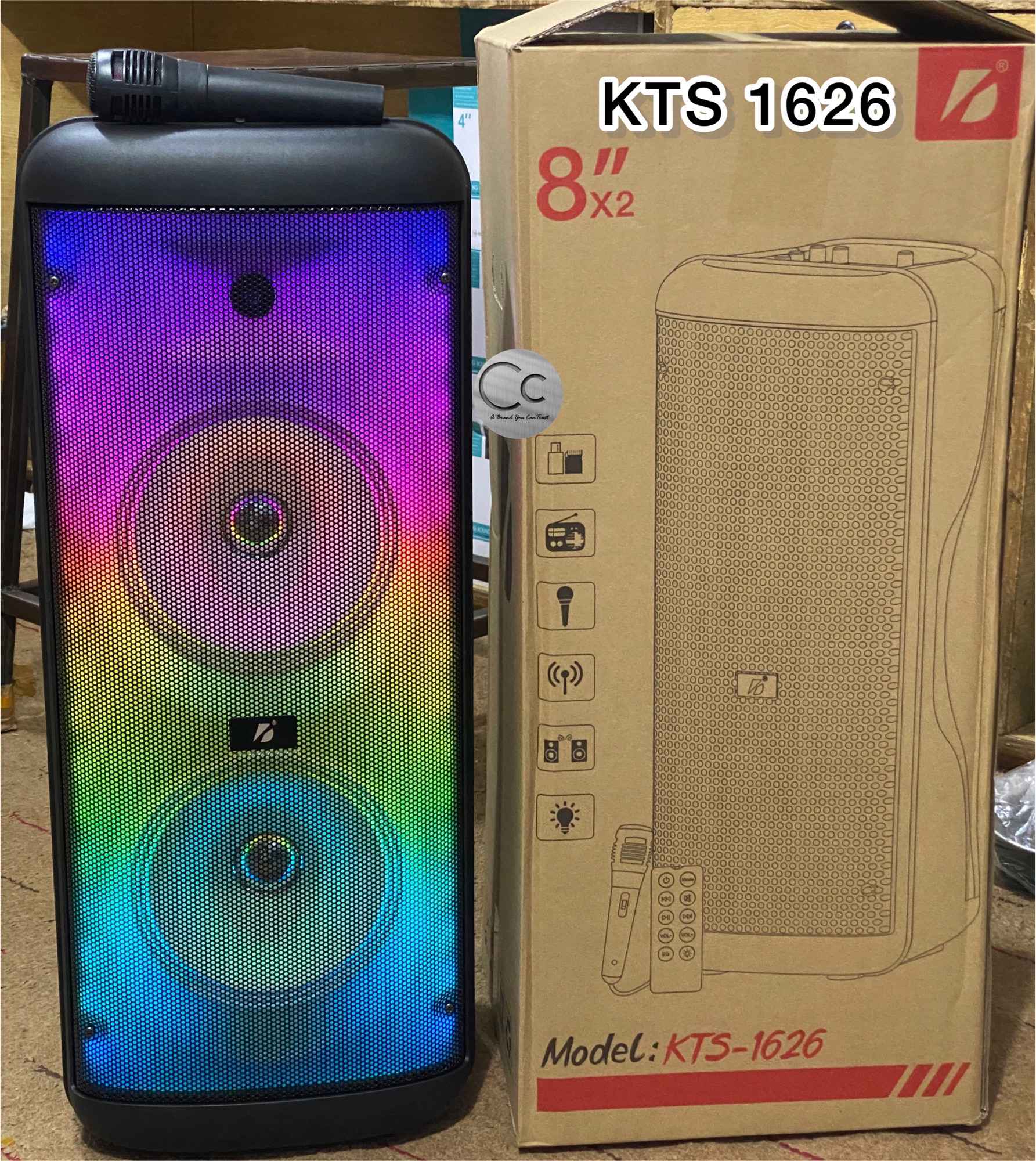 KTS-1626 Portable Bluetooth Lightening Speaker | Daraz.pk