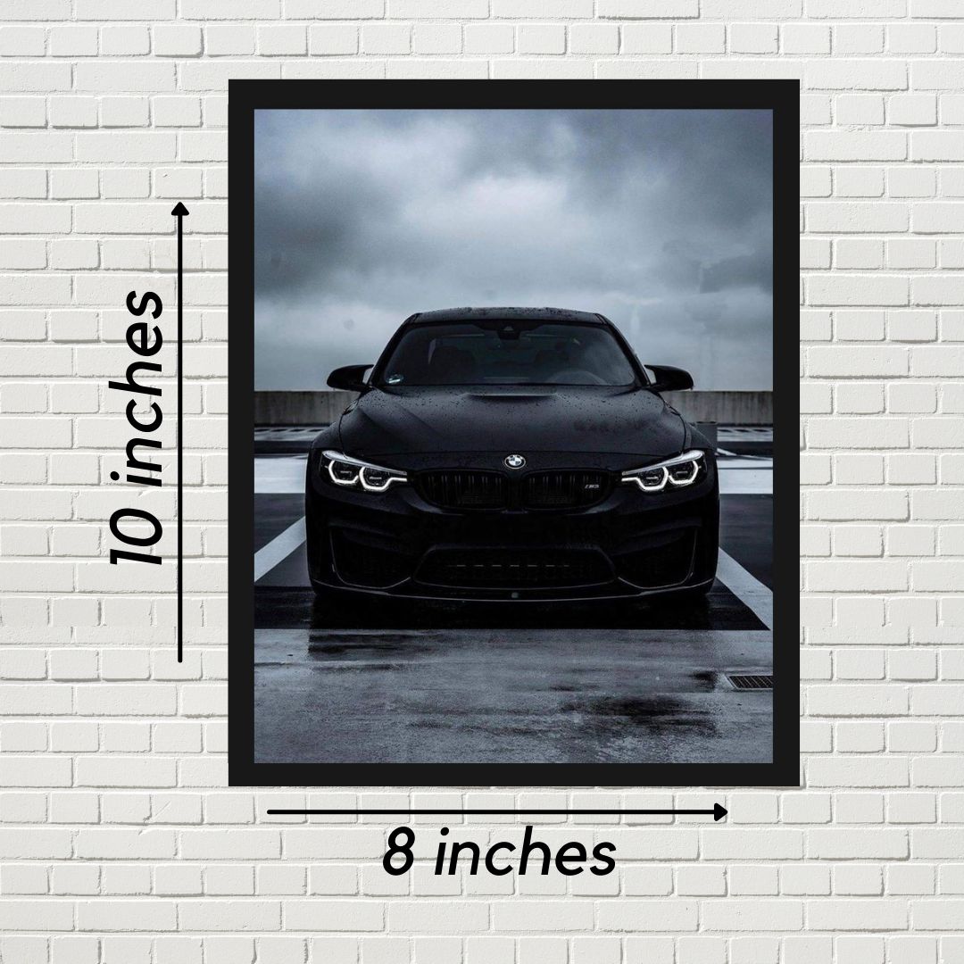 Black Aesthetic Car Wall Frame | Daraz.pk