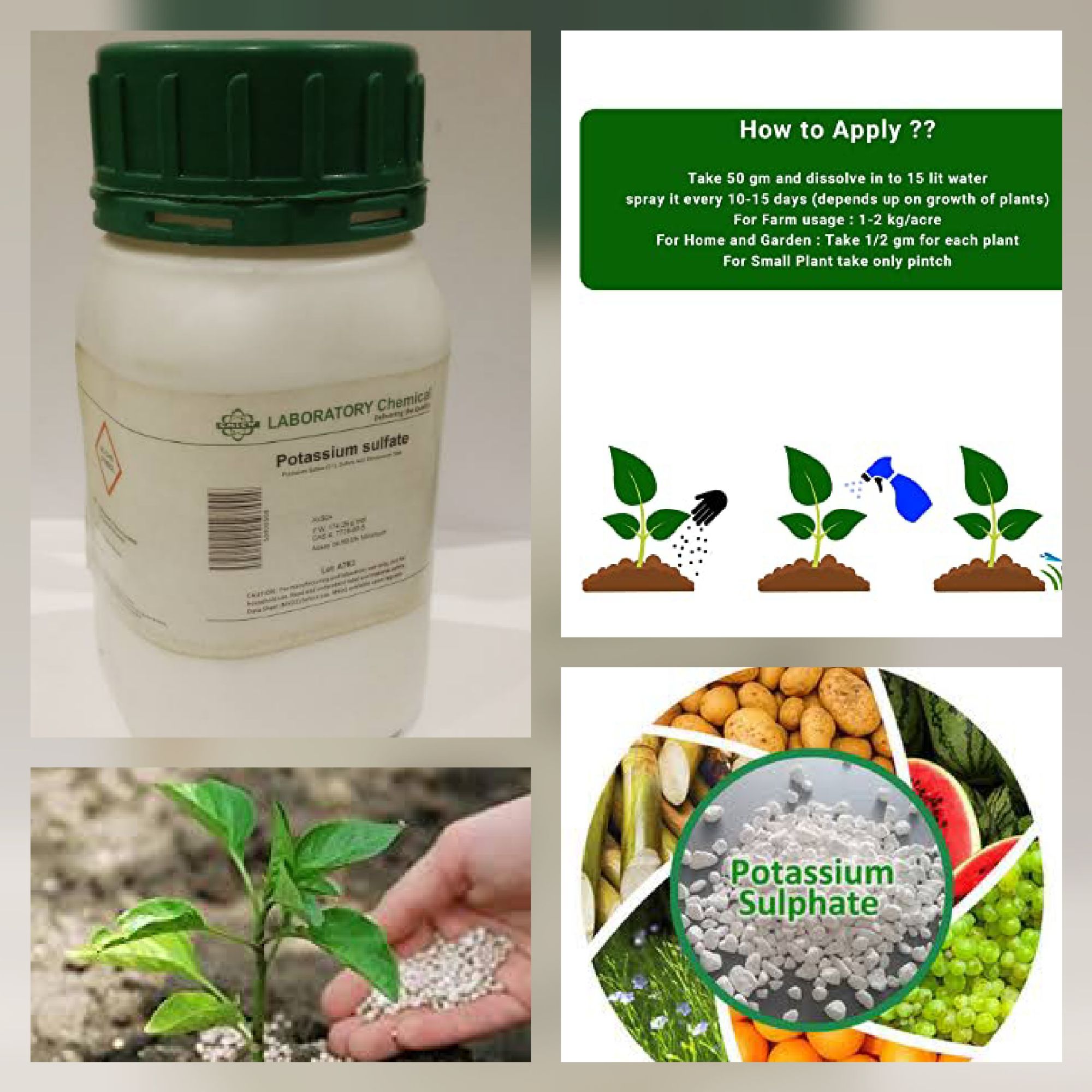 Potassium Sulphate Fertilizer |SOP Sulphate of Potash | Water Soluble ...