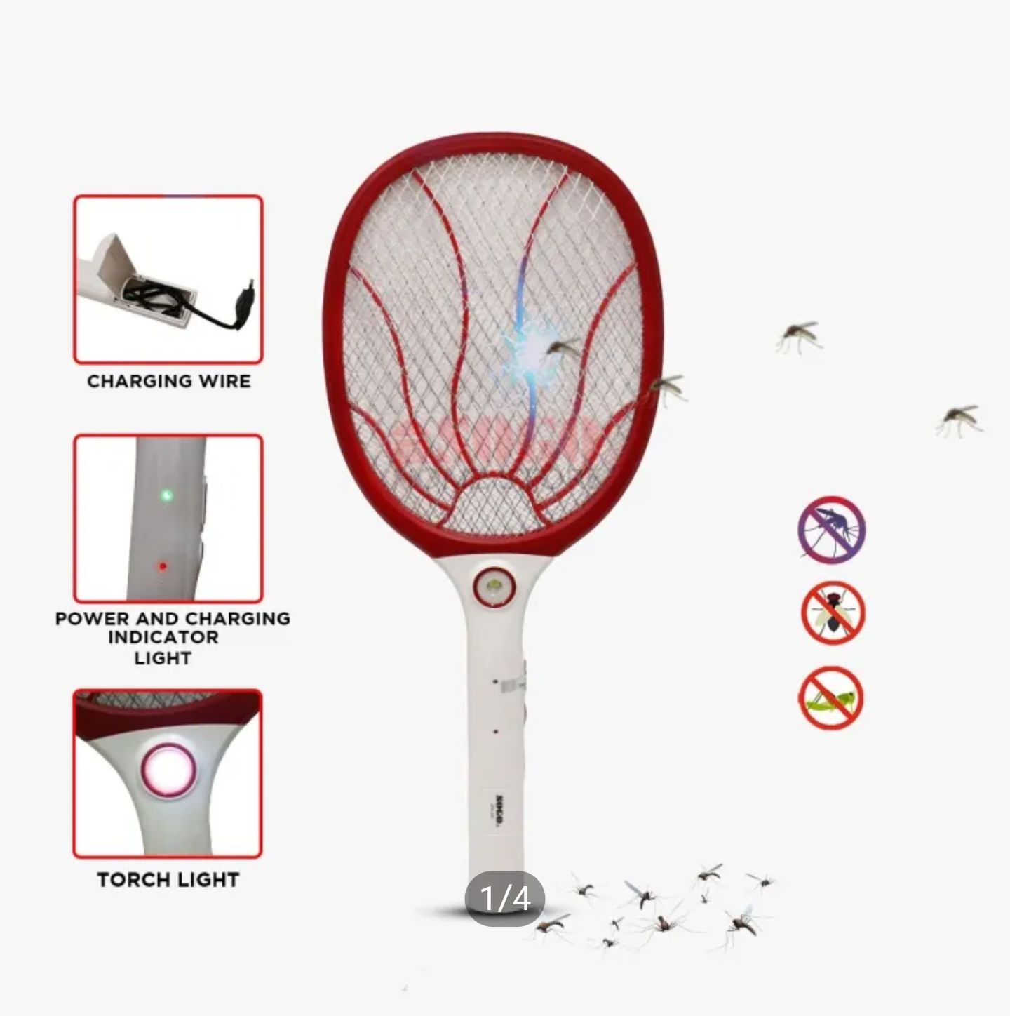 Sogo Rechargeable Insect Killer Racket With Torch Light (JPN-397 ...