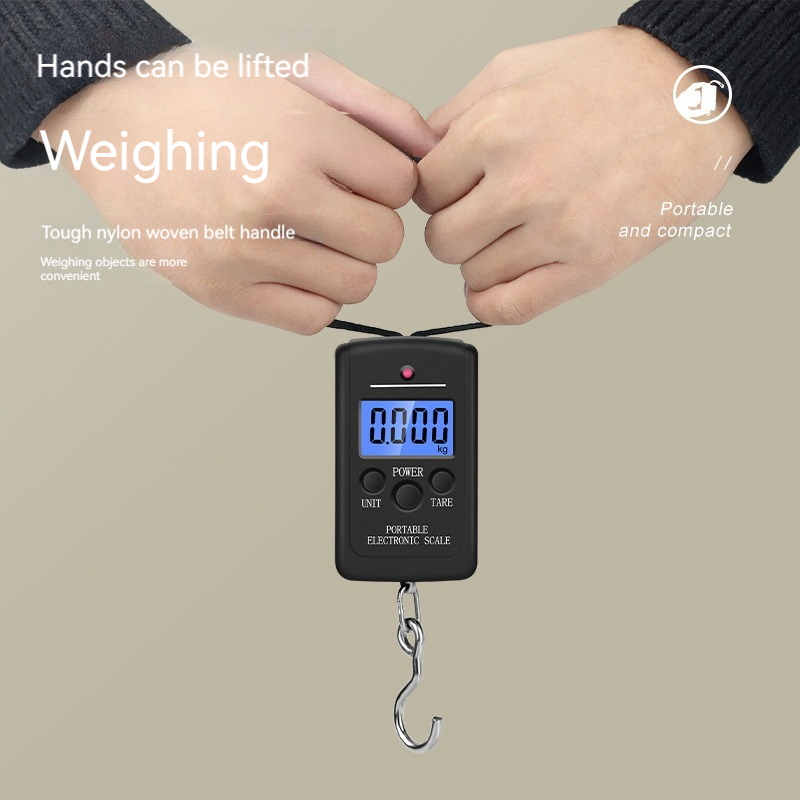 Portable Mini Hand-Held Scale Electronic Weight 40kg Luggage Scale Rope ...