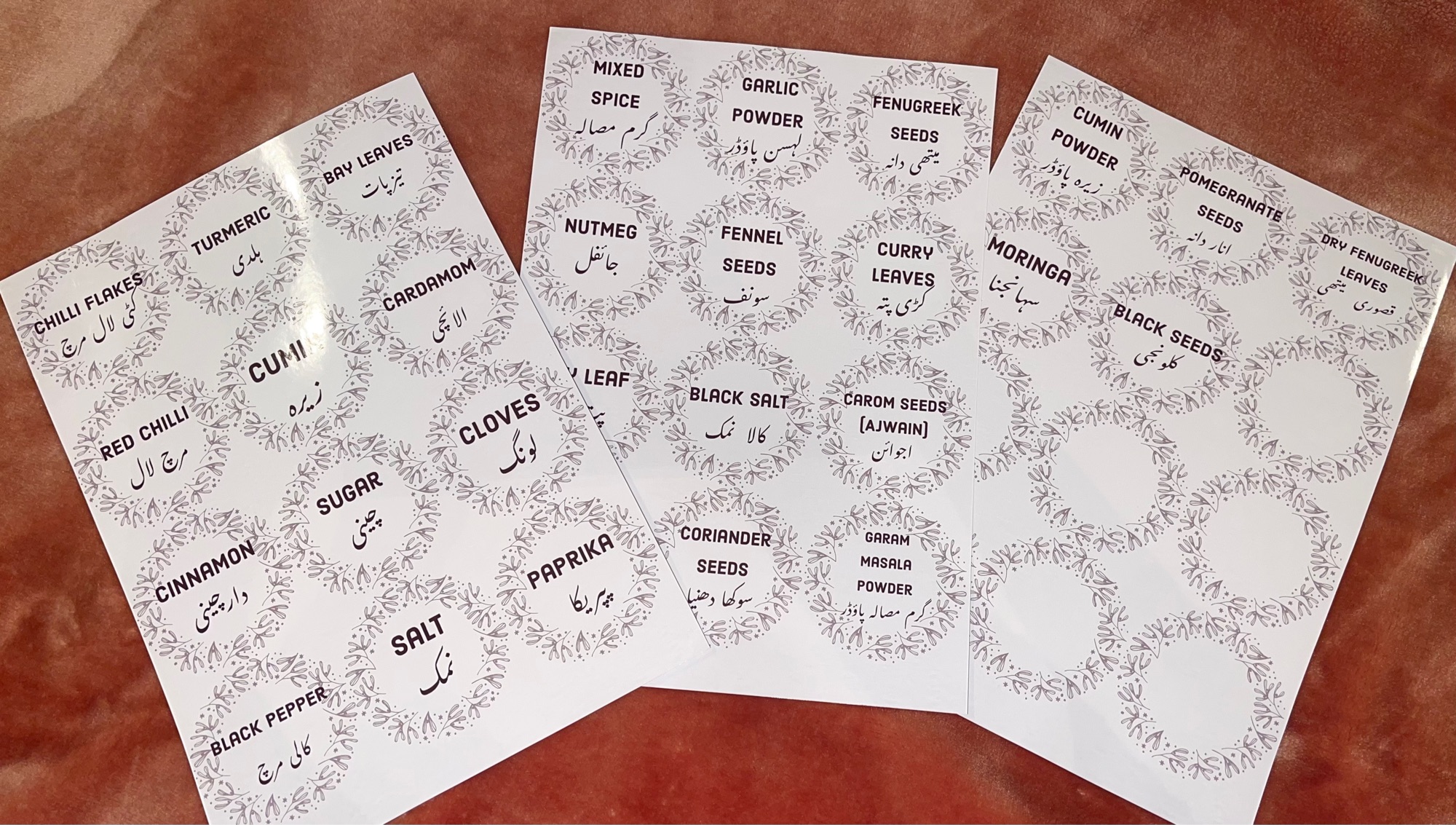 Stickers/Labels for kitchen spices/pantry jar labels | Daraz.pk