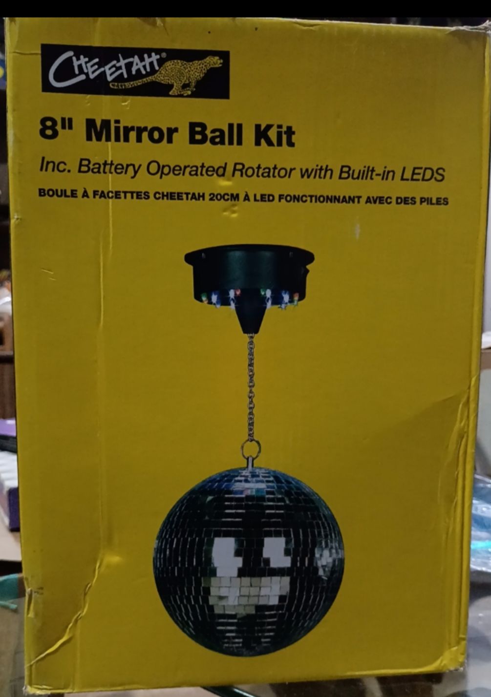 Mirror Ball Kit 8" Rotator with Built-in LEDS | Daraz.pk