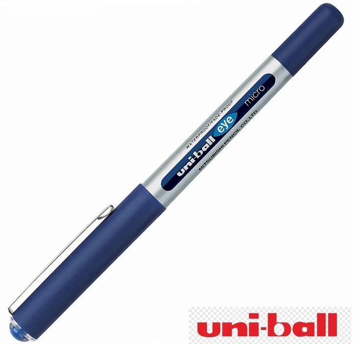 Uniball Eye Micro Gel Pen, UB 150 Gel Pen Blue & Black 0.5mm, 2 Pcs ...