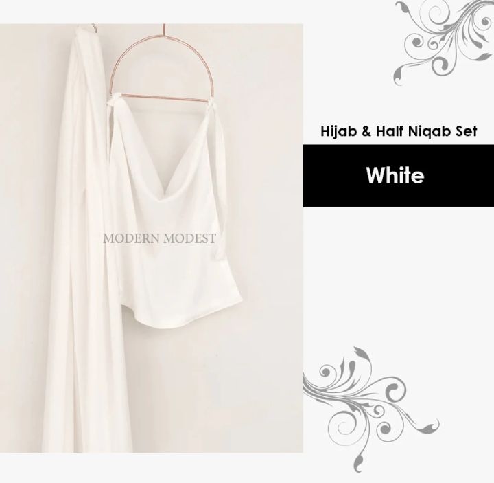 Essential Hijab & Half Niqab Set made with soft, georgette chiffon ...