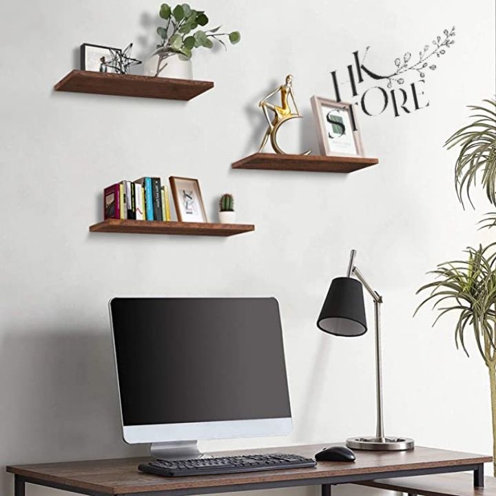 Wall Floating Shelf Book Case Shelf Wall mounted Shelf 12×5×1inches ...