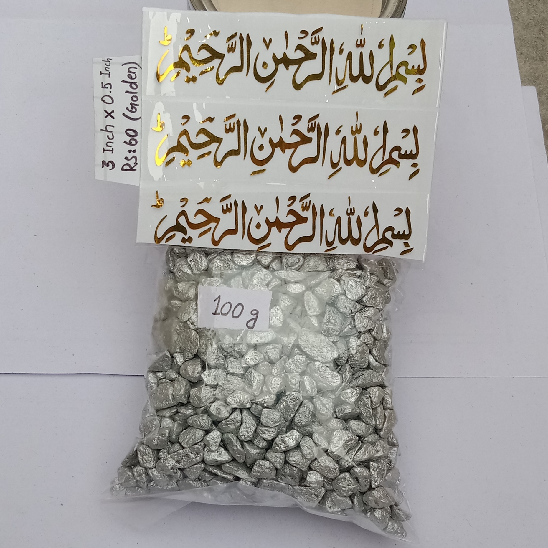 3 Vinyl Stickers With 100g Coloured Black Stones For Resin Art | Daraz.pk