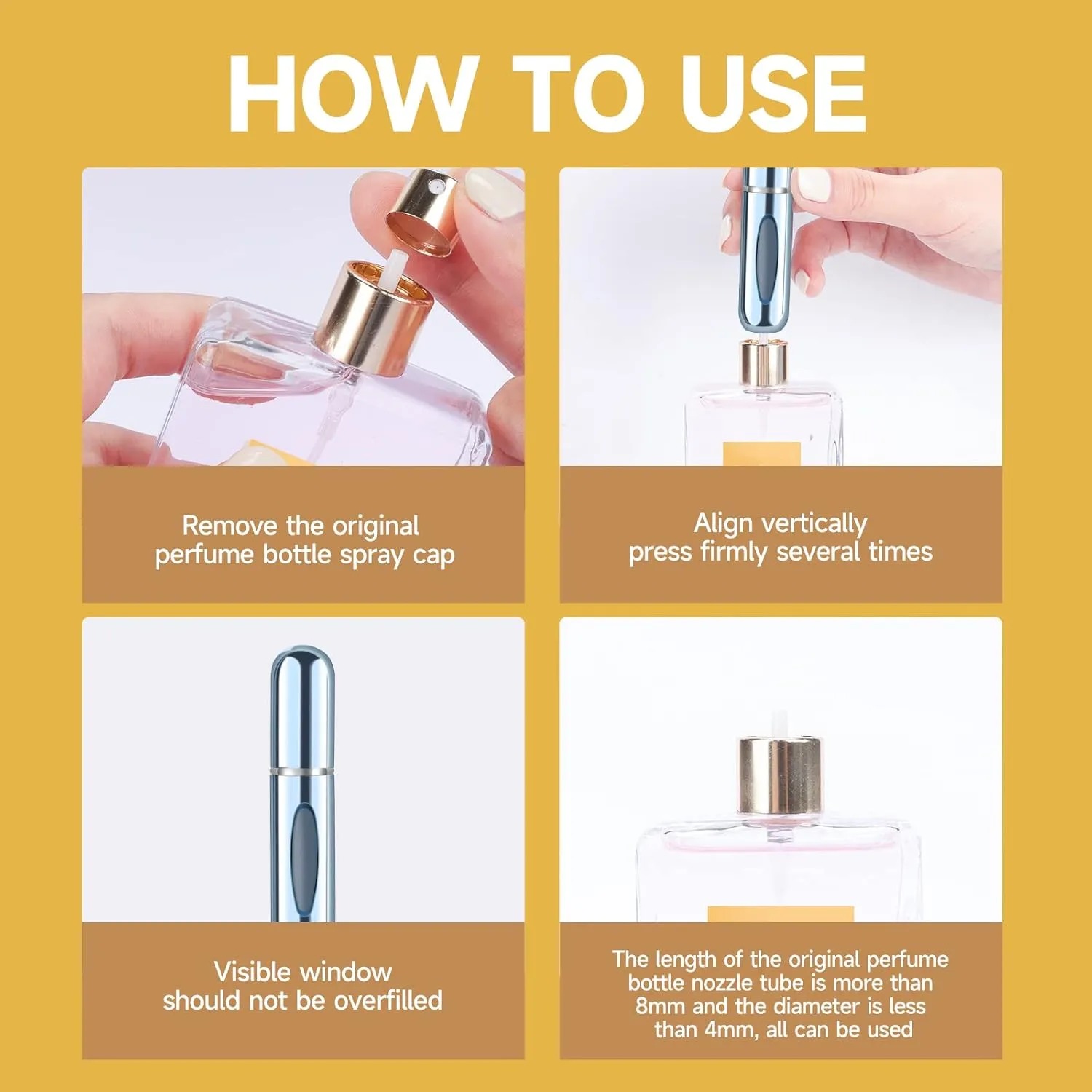 Portable Mini Perfume Refillable Spray Bottle – 5ml Travel Atomizer for ...