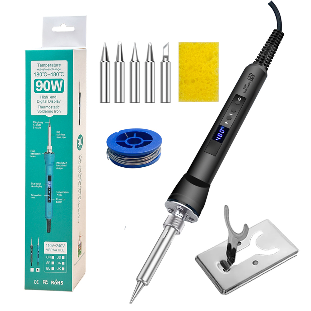 90/100W Digital Soldering Iron Set Kit Repair Welding Tool Set ...