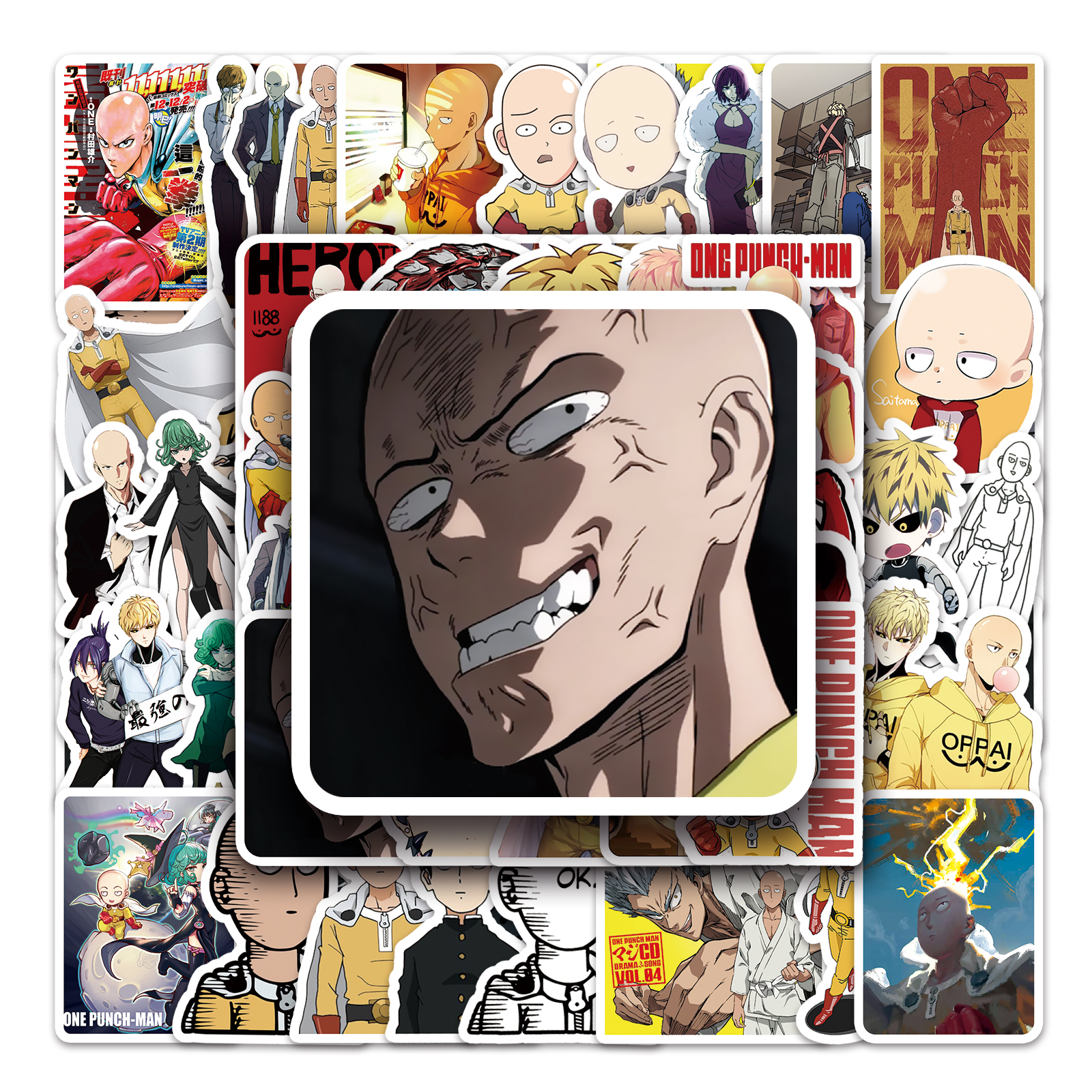 50 Piece One Punch Man Stickers Waterproof DIY For Phones Laptop Car ...