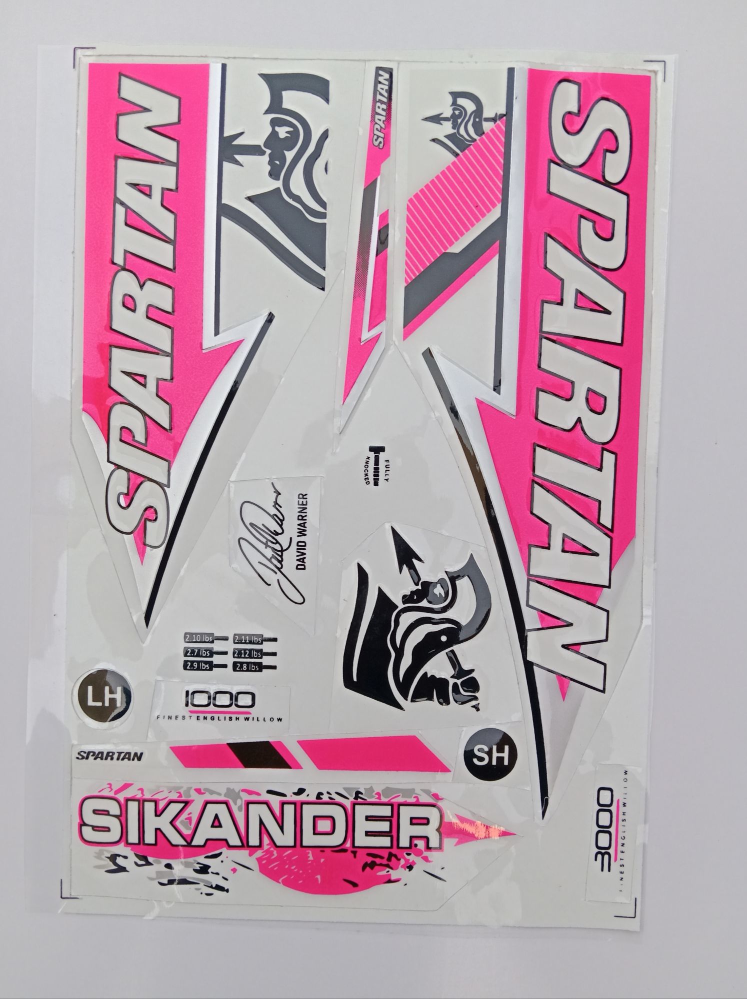 New 3D 2024 Latest Spartan pink Sikandar Edition Top Quality Cricket ...