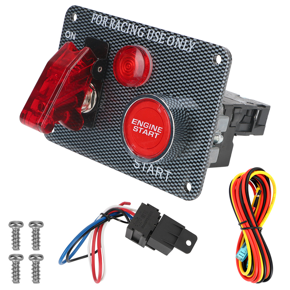 12V Racing Car Start Stop Button Engine Ignition Kit Light Toggle ...