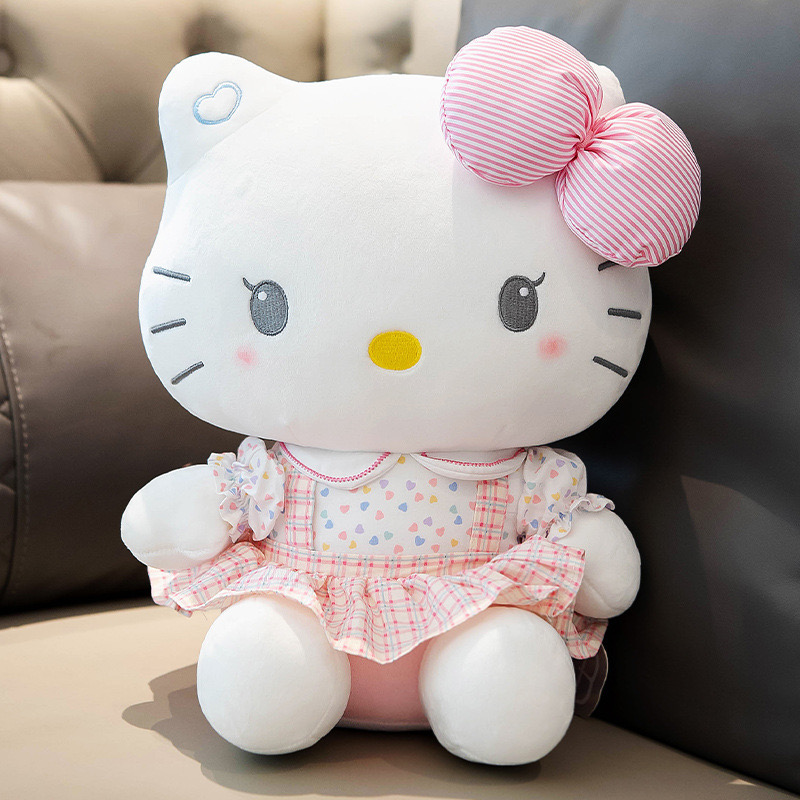 Hello Kitty Plush Toy Sanrio Plushie Doll Kawaii Hello Kitty Stuffed Animals Hello Kitty Cushion ...