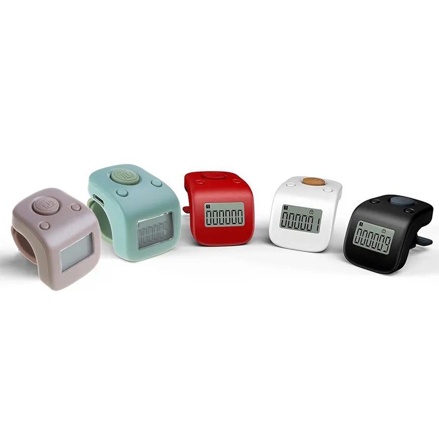 Digital Finger Tally Counter 6 Channels Backlight Time Prayer Silicone ...