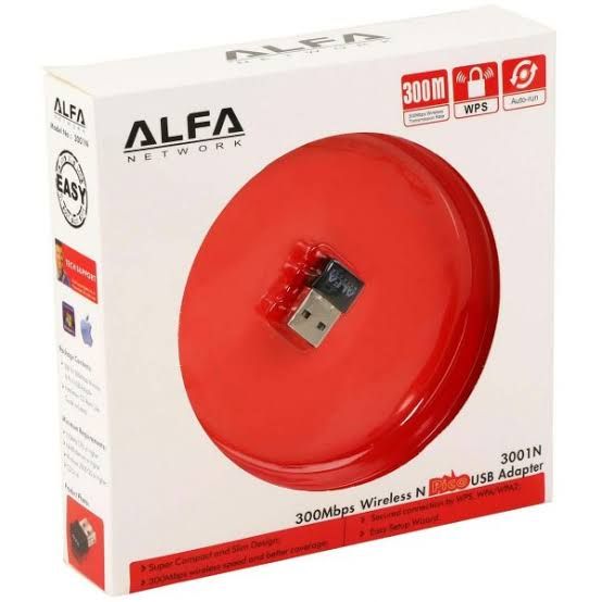 Alfa Mini Wifi Adapter/Catcher 300-Mbps Alfa Usb LAN Card For Computer ...