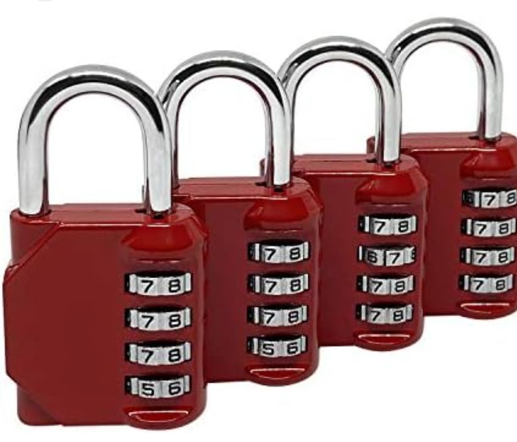 4 Digit Combination Lock, 4-Digit Combination Padlock Keyless ...