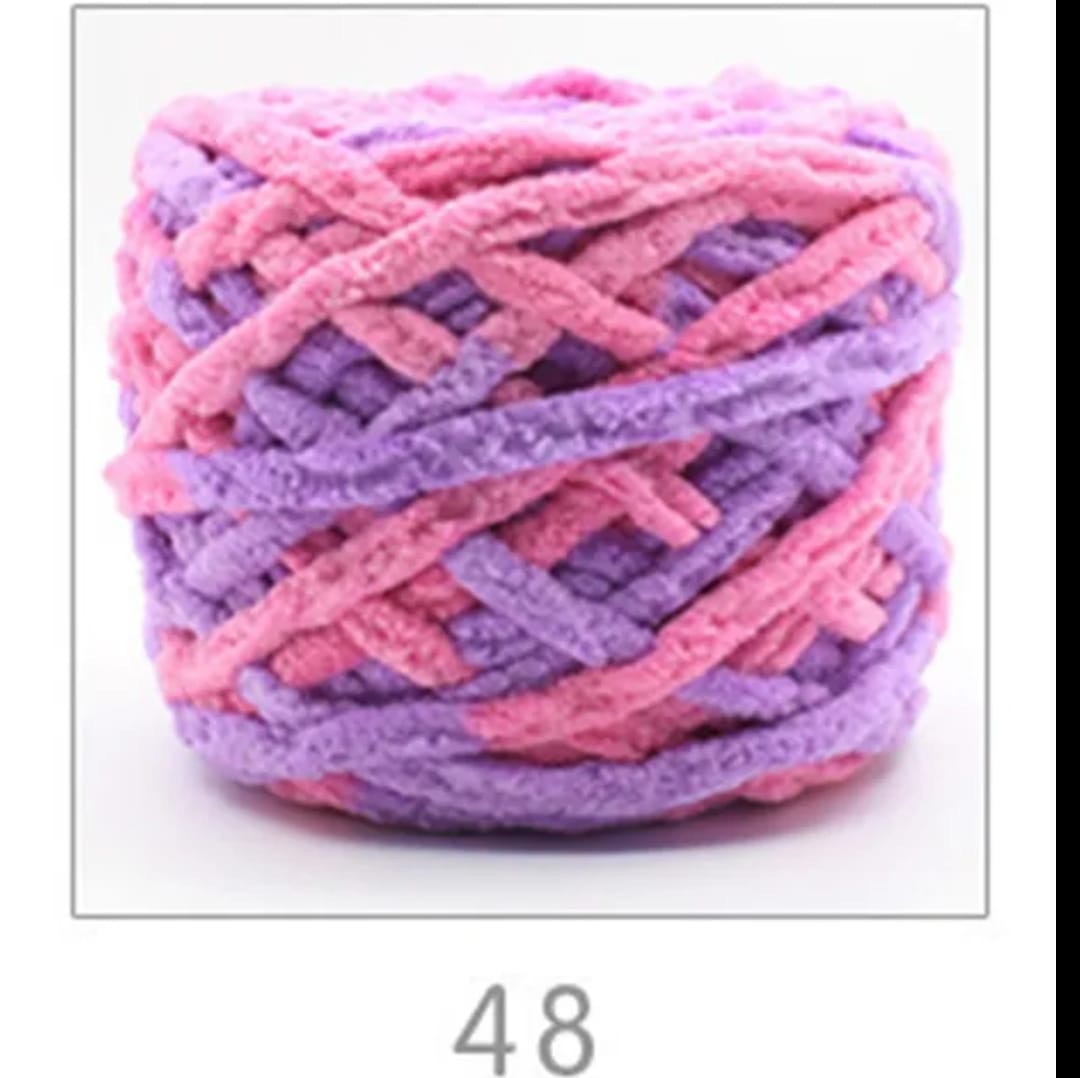 100Gram Chunky Plush Yarns solid / multi color | Daraz.pk