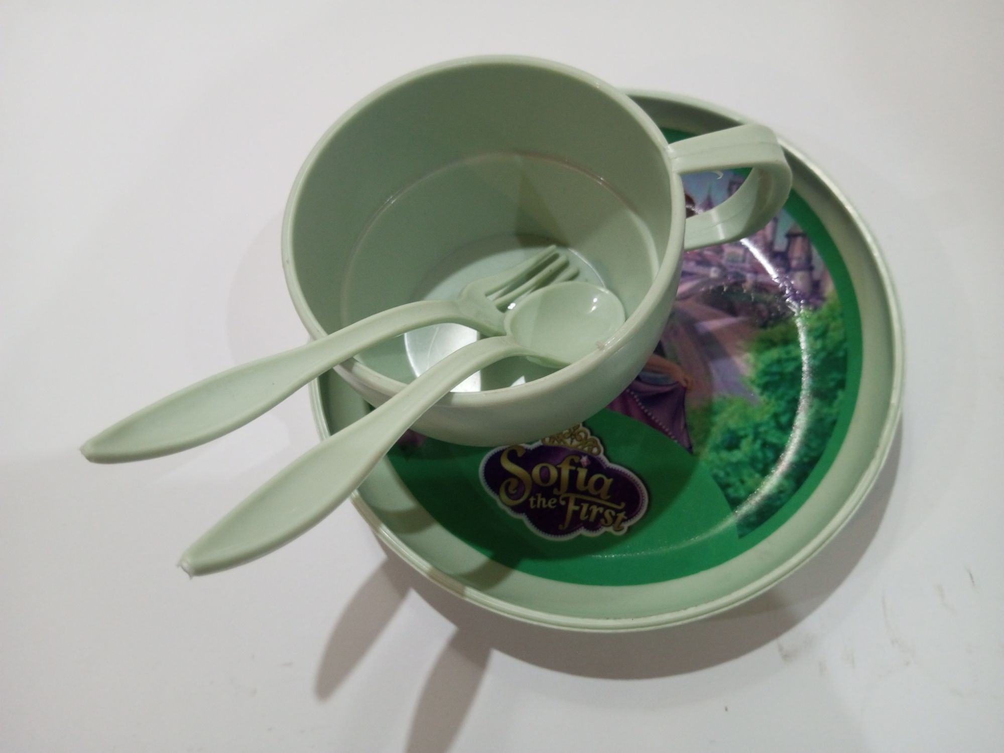 Stylish Junior Kids Plate Glass Bowl Spoon & Fork Set | Kids Eating Set ...