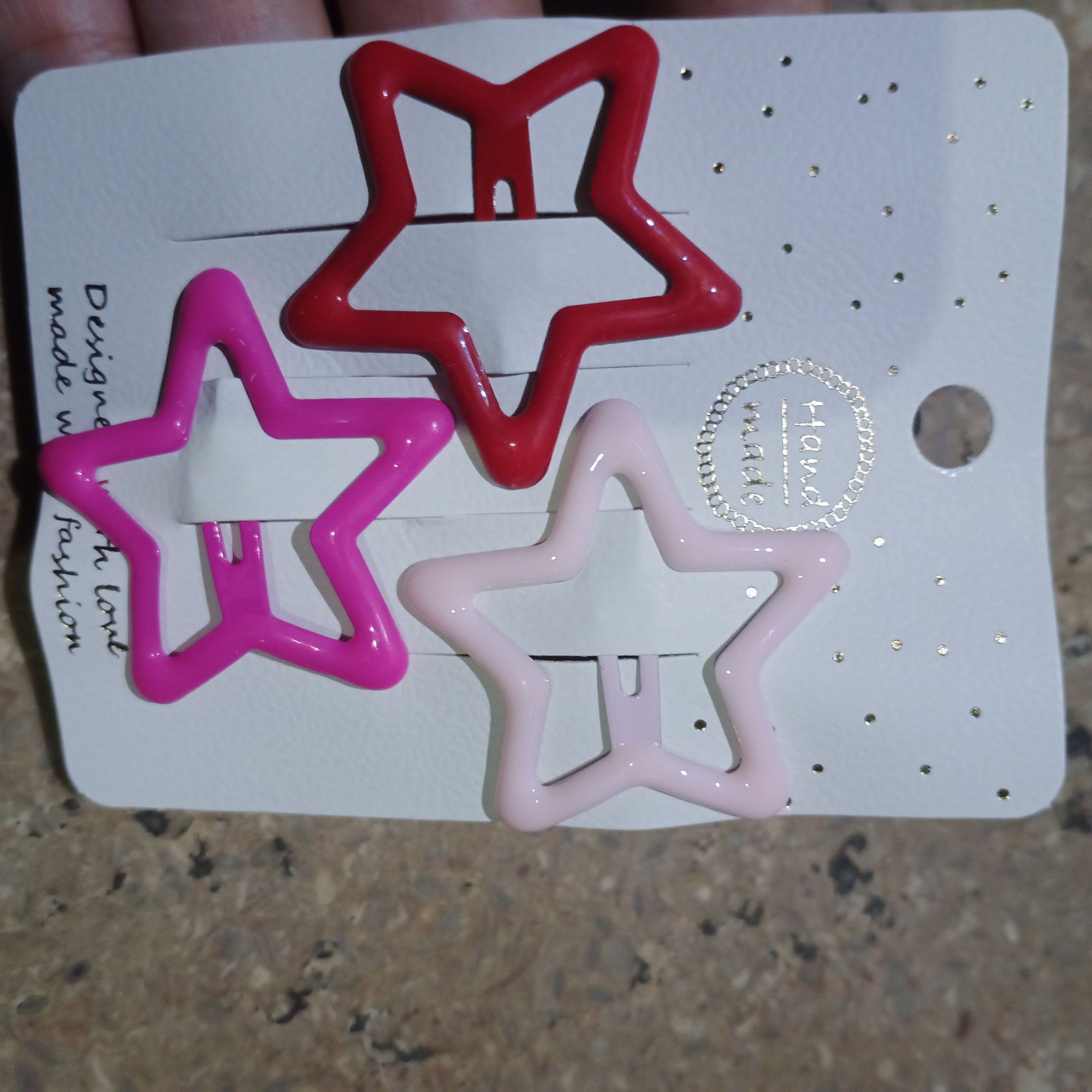 3pc star pins koran style star pins for kids and young girls | Daraz.pk