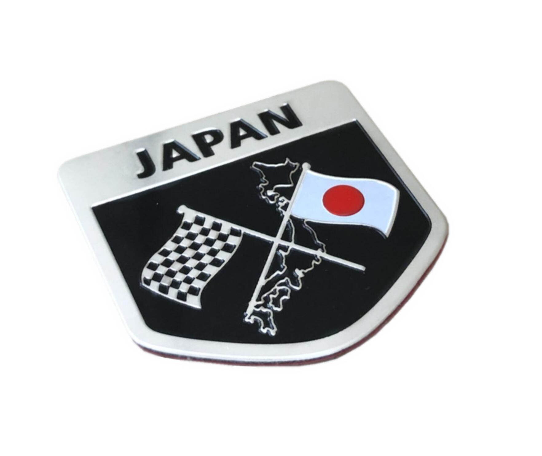 Car Styling 3D Metal Japanese Flag Emblem Badge Logo Japan Sticker ...