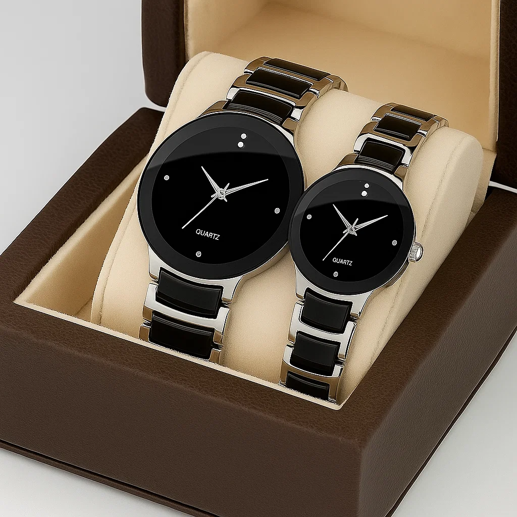 Fashionable Couple Watches Stainless steel Couple Watch Quartz Watches ...