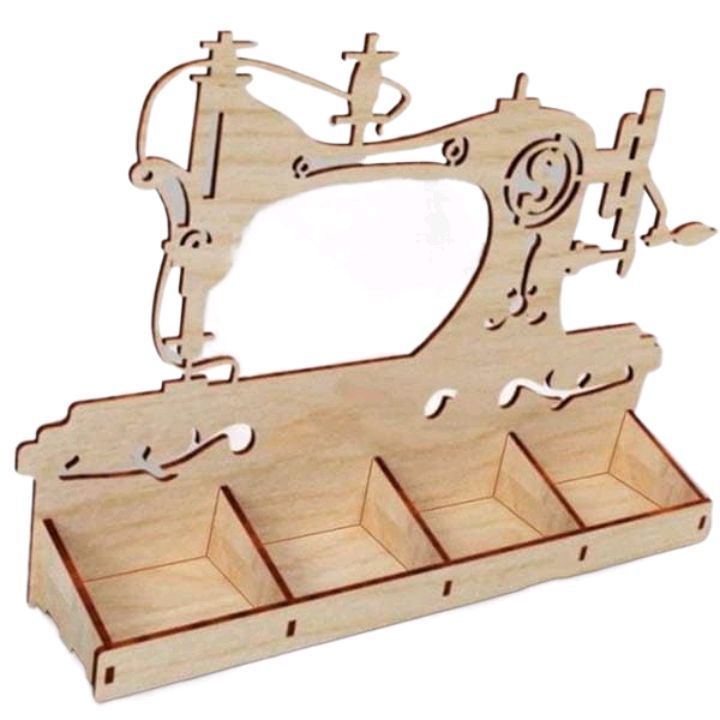 Laser Cut Sewing Organizer Box Seamstress Organizer Wooden Box CDR DXF ...