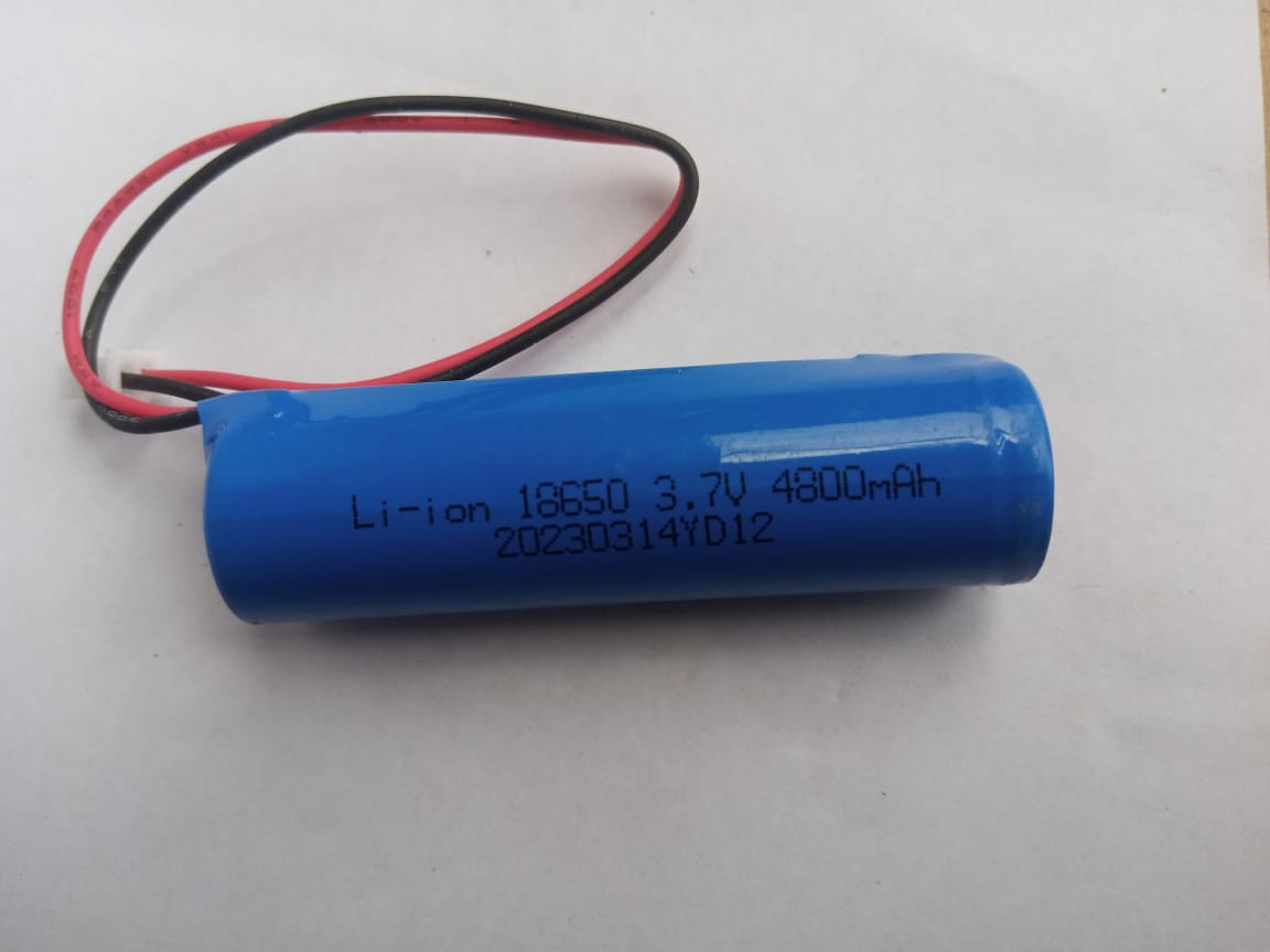 Lithium ion battery 3.7v 18650 with wire 4800mah and JST XHP-2 pin ...
