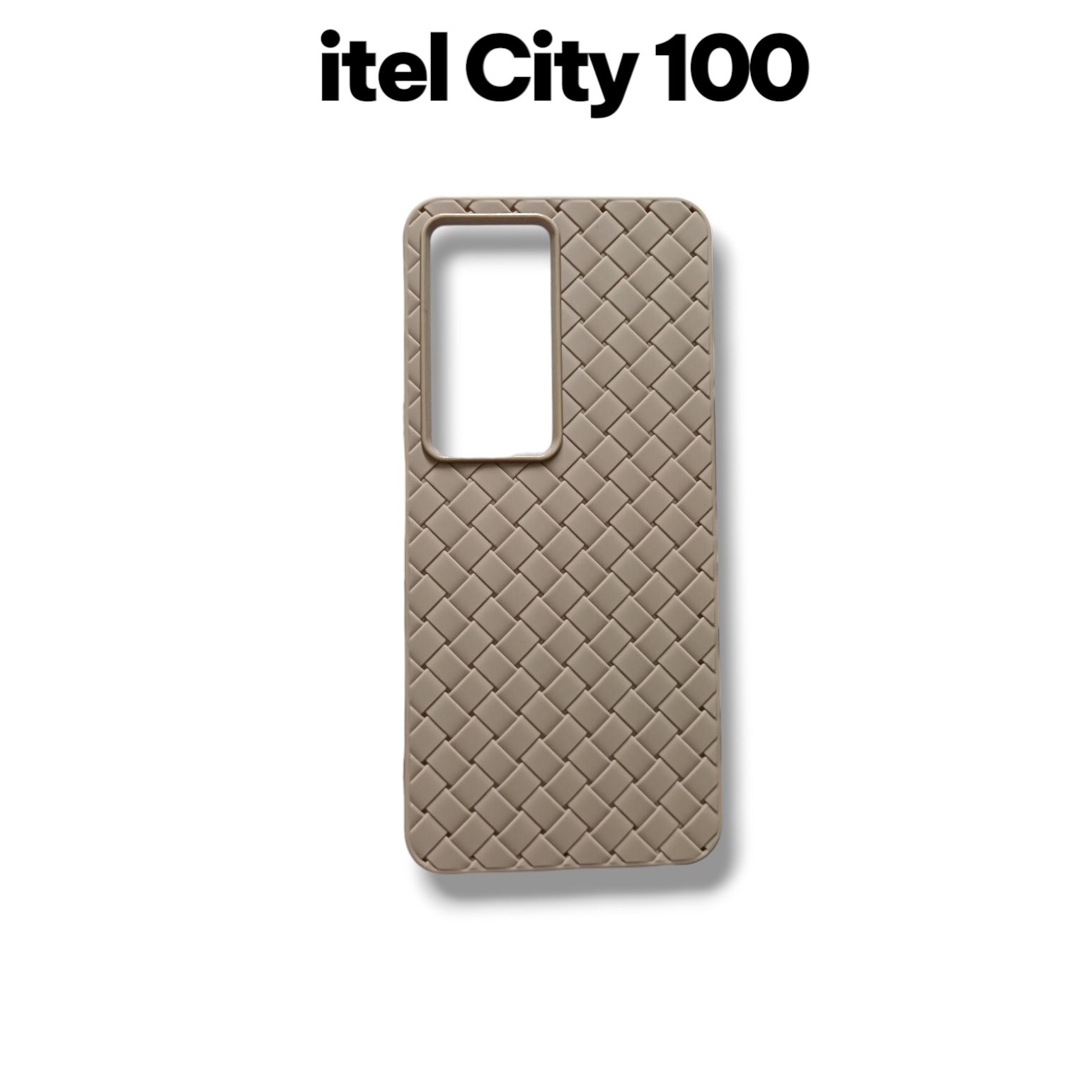 itel City 100 Back Cover Soft New Woven Design Leather Feel Tpu Case ...