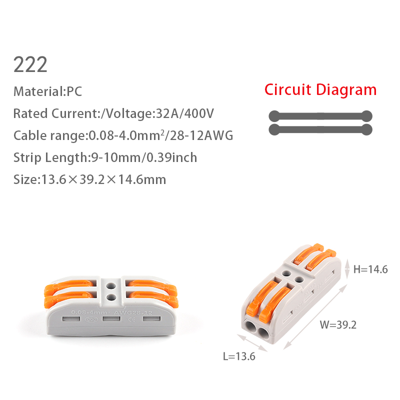1 in multiple out Quick Wiring Connector Universal Splitter wiring ...