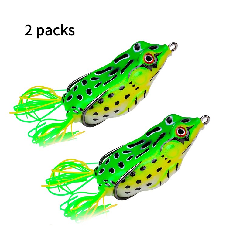 Frog Lures 2pcs Soft Tube Bait Plastic Fishing Lure With Hooks Top ...