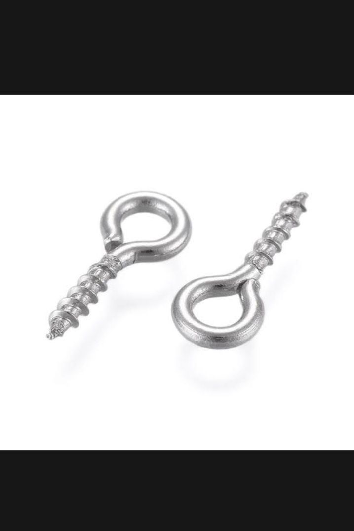 25/Pieces of Mini Screw Eye Nail Jewelry Small Screw Eye Needle, Eye ...