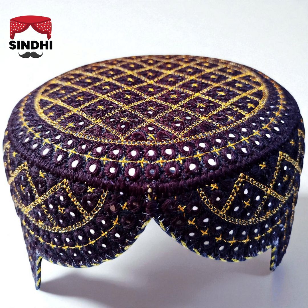 Sindhi Topi for Men – Stylish Modern Sindhi Cap with New Embroidered ...