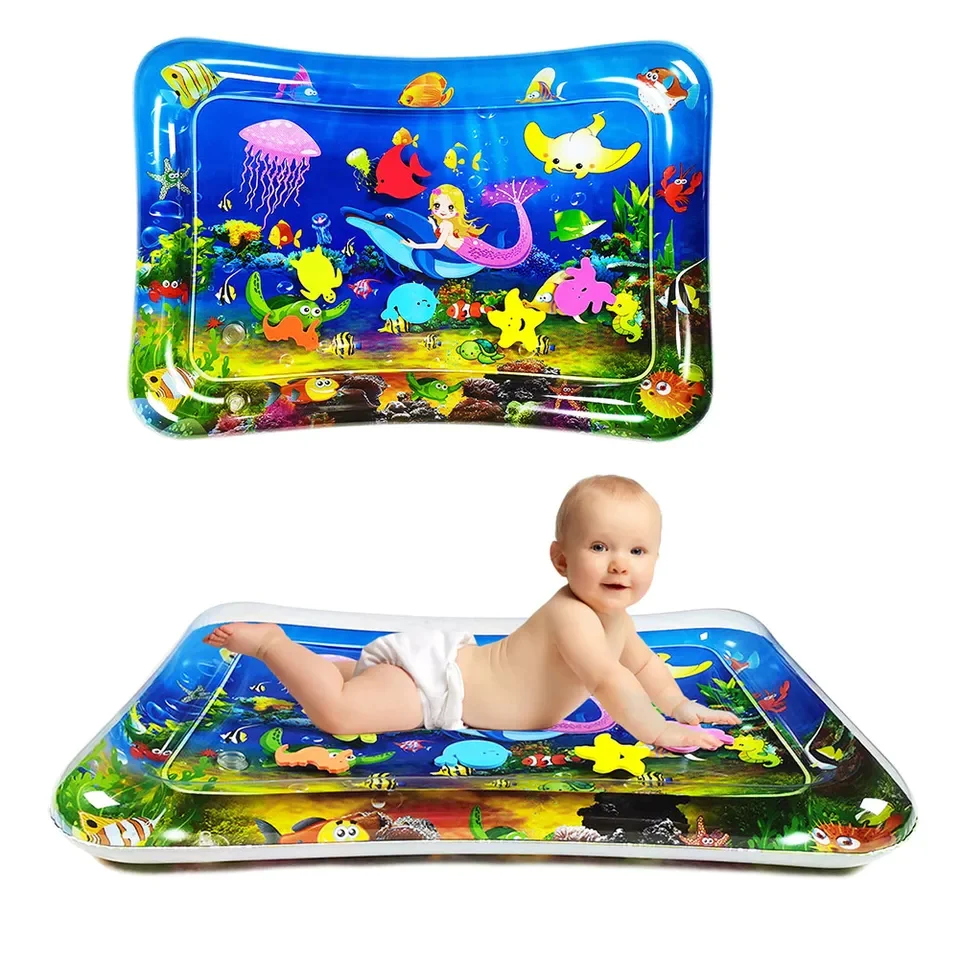 Inflatable Tummy Time Mat, Premium Baby Water Play Mat for Infants and ...