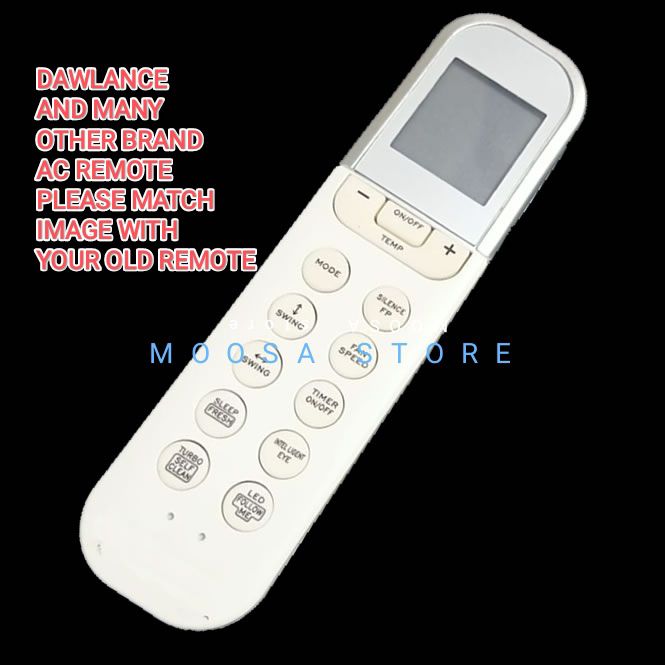 Dawlance Ac Remote Dawlance And many other brand air condition remote ...