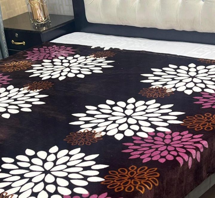 stylish free delivery fleece AC blanket single double bed blankets ...